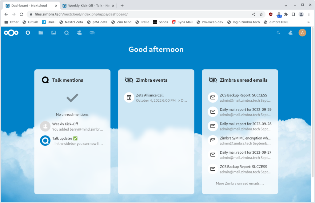 Did you know? How to use Zimbra Nextcloud integration with 2FA - Zimbra : Blog