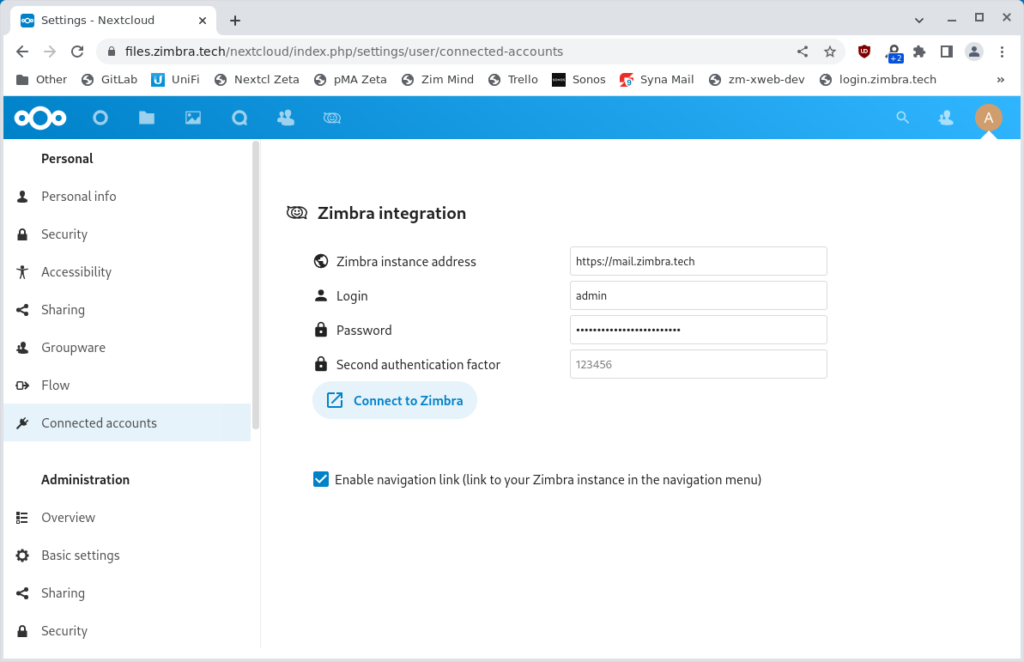 Did you know? How to use Zimbra Nextcloud integration with 2FA - Zimbra : Blog