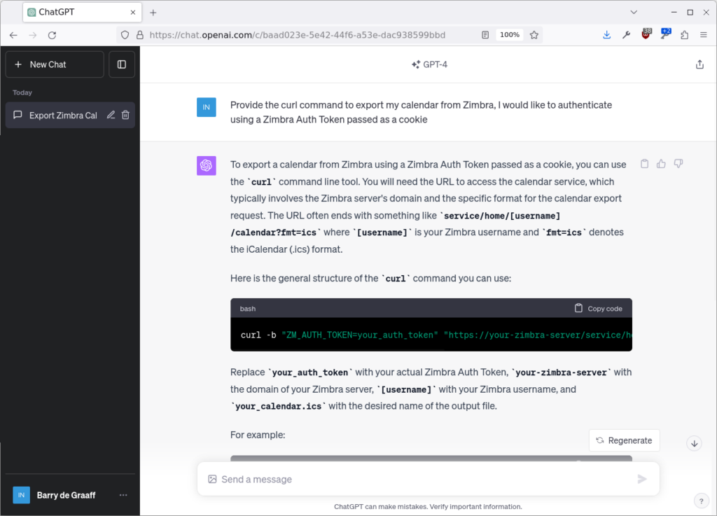 ChatGPT knows the Zimbra API's - Zimbra : Blog